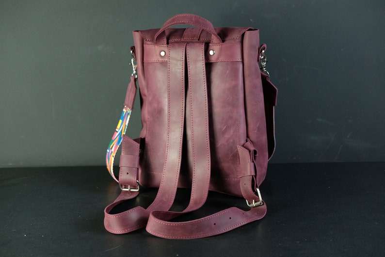 Medium leather backpack Leather Backpack Women Leather | Etsy