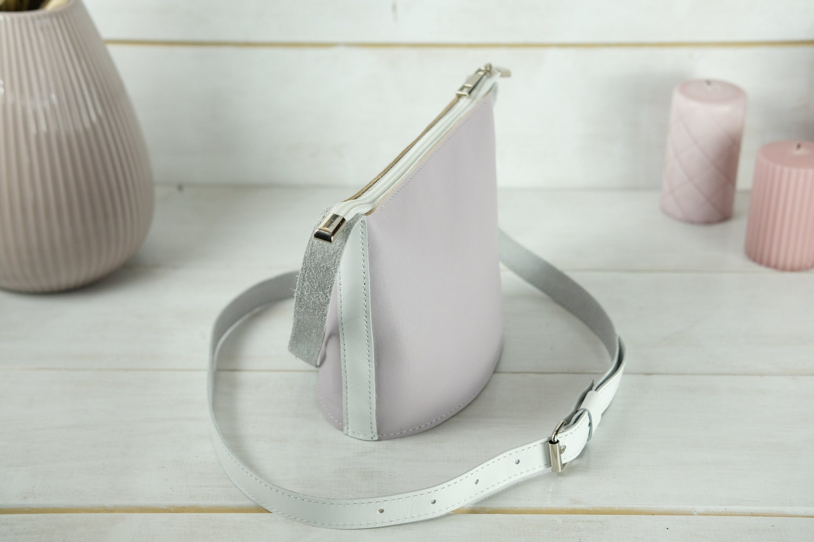 Soft Leather Mini Bag Pastel Leather Bucket Bag Small Bag - Etsy