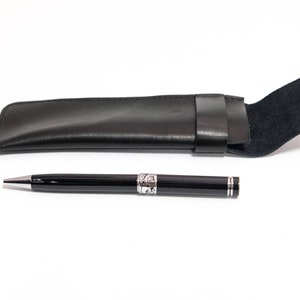 Compact Pencil Case, Brown Leather Pen Holder, Personalized Minimalist ...