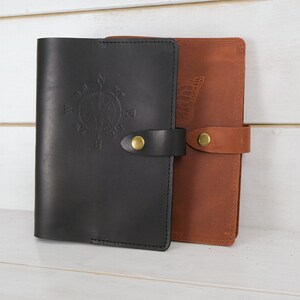 Leather Planner Cover, A6 Travel Journal Cover, A5 Leather Cover ...