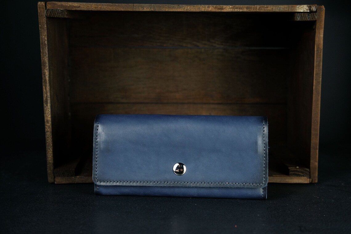 Leather Wallet Handmade Wallet With 12 Card Slots Long - Etsy