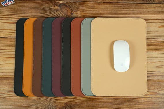 Leather Mouse Pad Handmade Leather Mouse Mat Personalized | Etsy