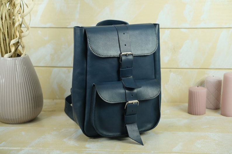 Medium Leather Backpack Leather Backpack Women Leather | Etsy