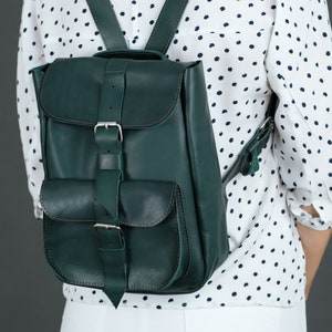 Medium Leather Backpack Leather Backpack Women Leather | Etsy