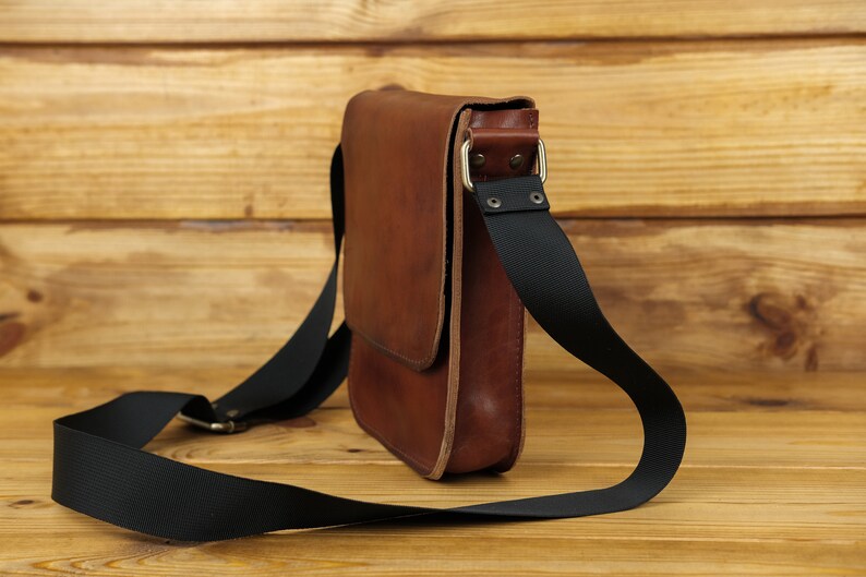 Mens Compact Shoulder Bag Small Leather Bag for Men Leather - Etsy