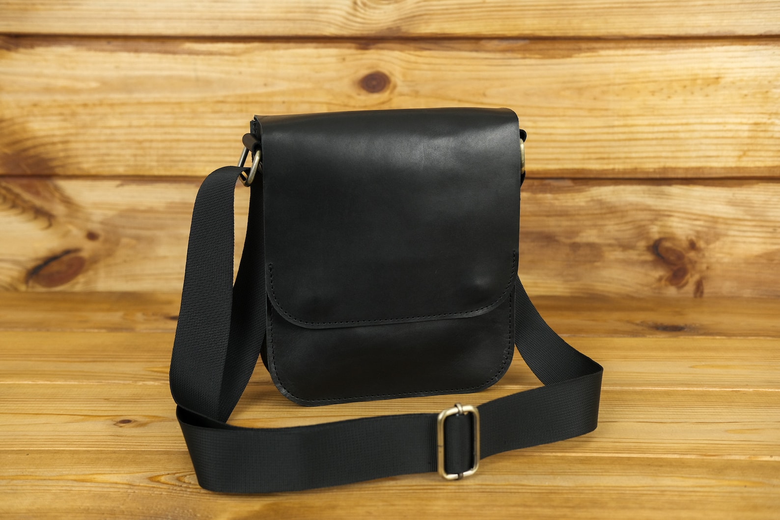 Mens Compact Shoulder Bag Small Leather Bag for Men Leather - Etsy