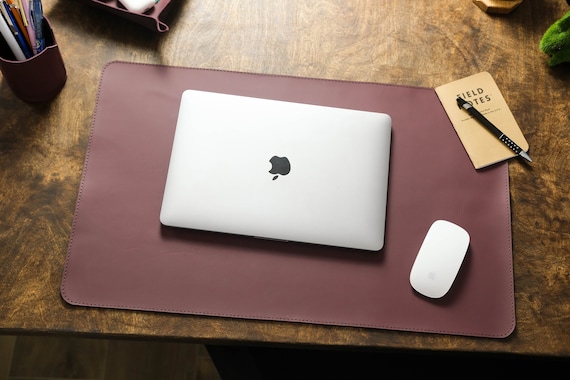 Large Leather Desk Pad 24 Inch Wide Handmade Leather Table - Etsy