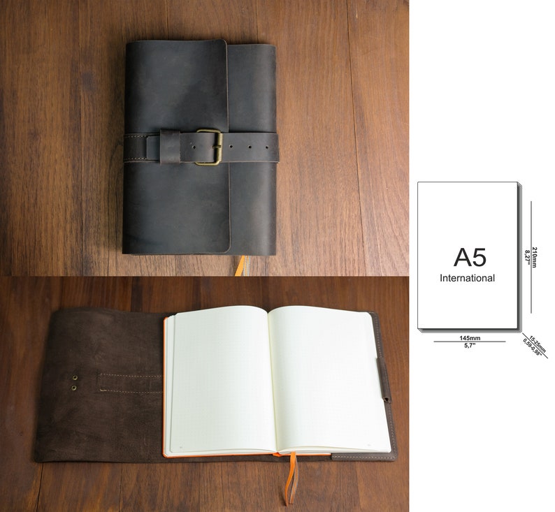Vintage Notebook Cover A5 Leather Journal Covers | Etsy