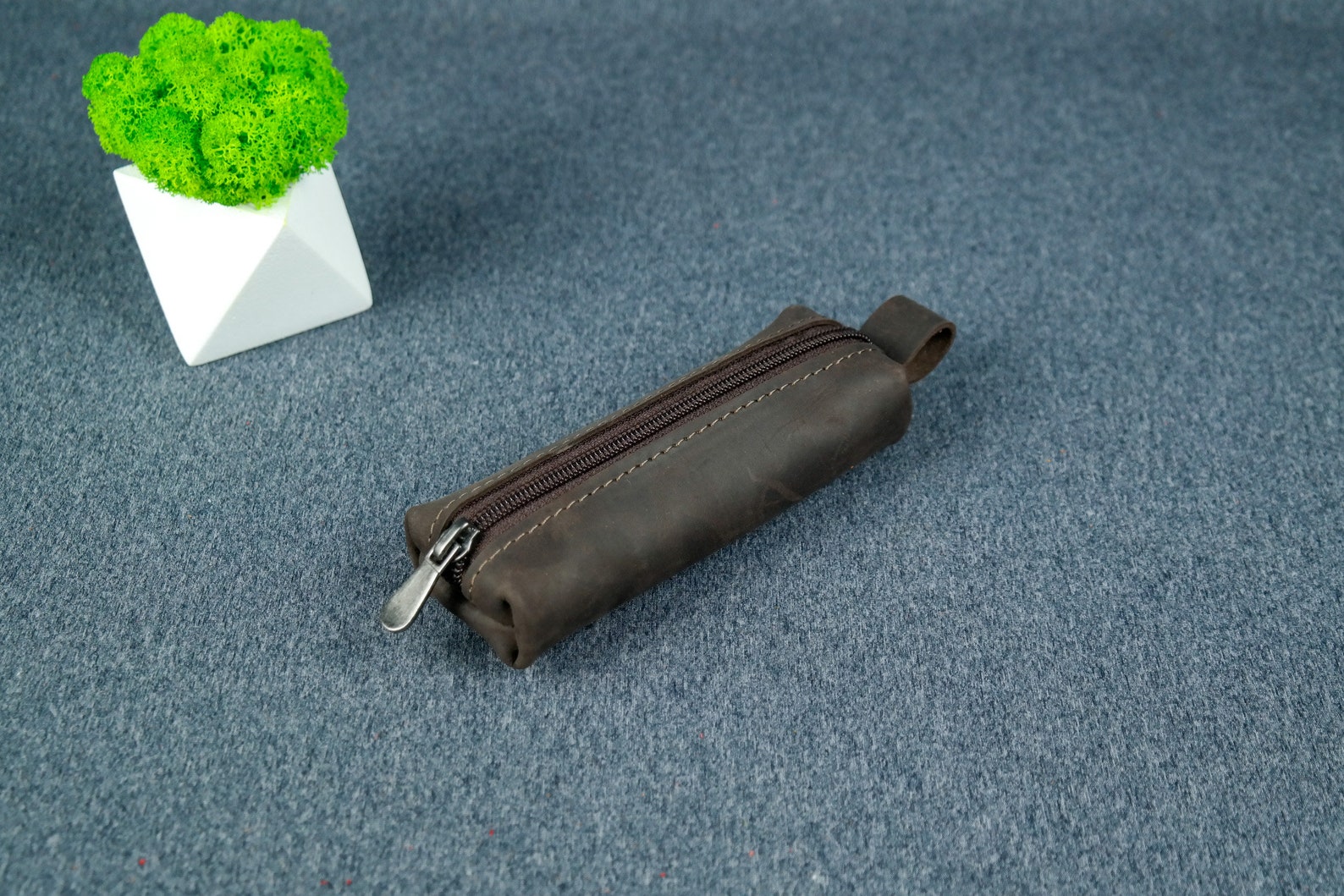 Zippered Leather Key Case Leather Key Chain Leather Key Bag | Etsy