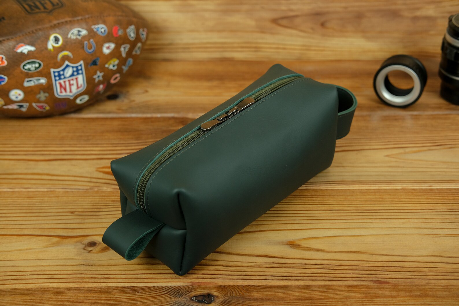 Personalized Leather Cosmetics Bag Womens Makeup Bag Dopp - Etsy