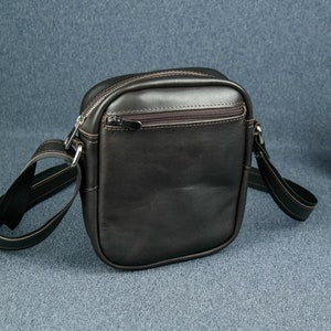 Compact crossbody bag Leather shoulder bag Everyday bag for | Etsy