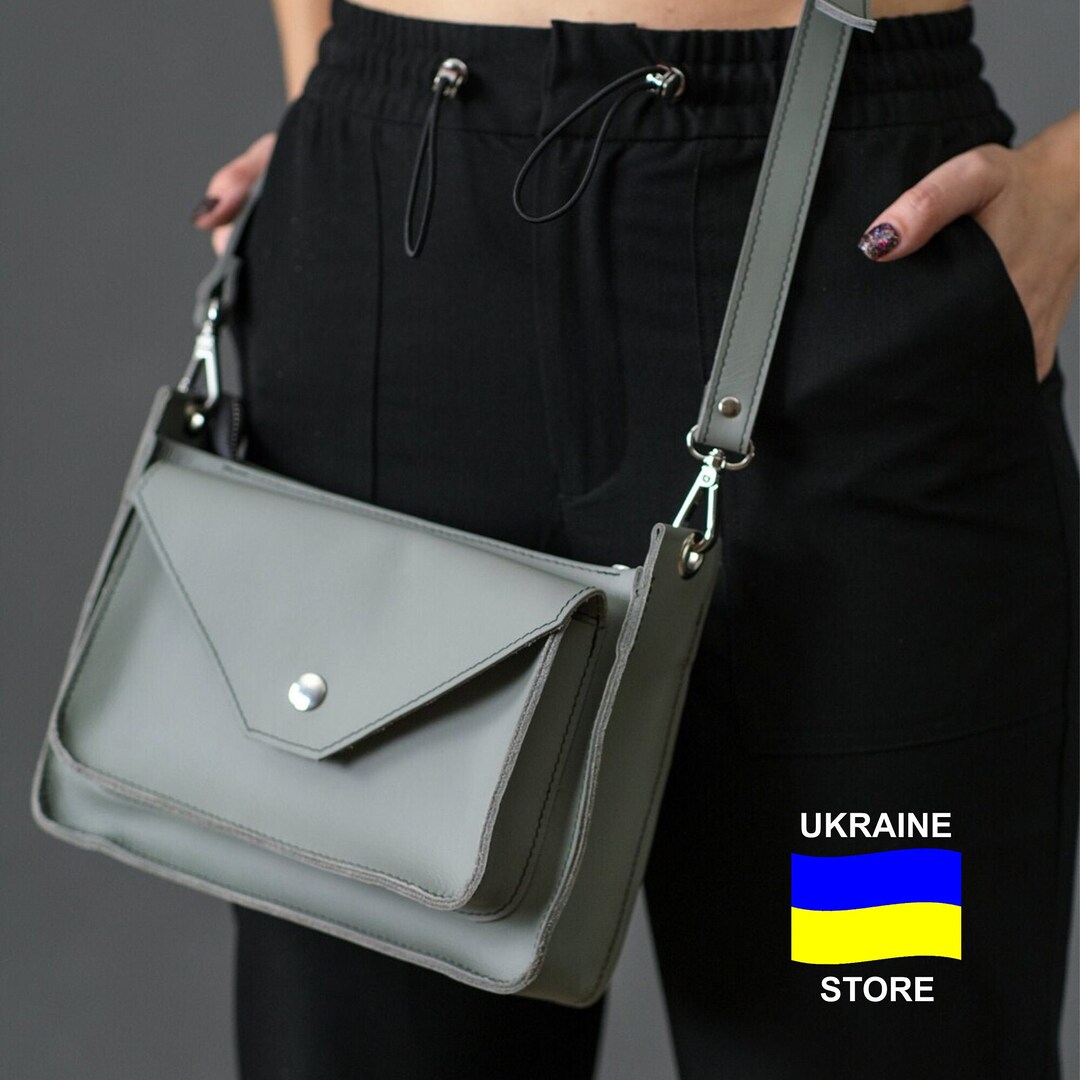 Leather Shoulder Bag, Small Flap Bag, Gift for Her, Compact Envelope ...