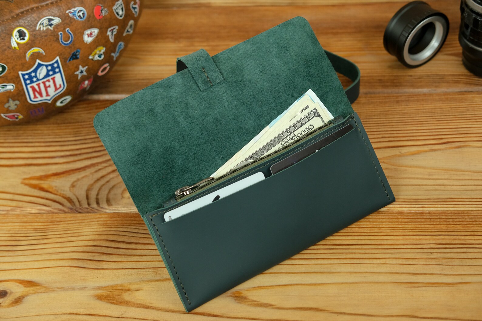 Leather Long Wallet Wrap Around Strap Womens Clutch Wallet - Etsy