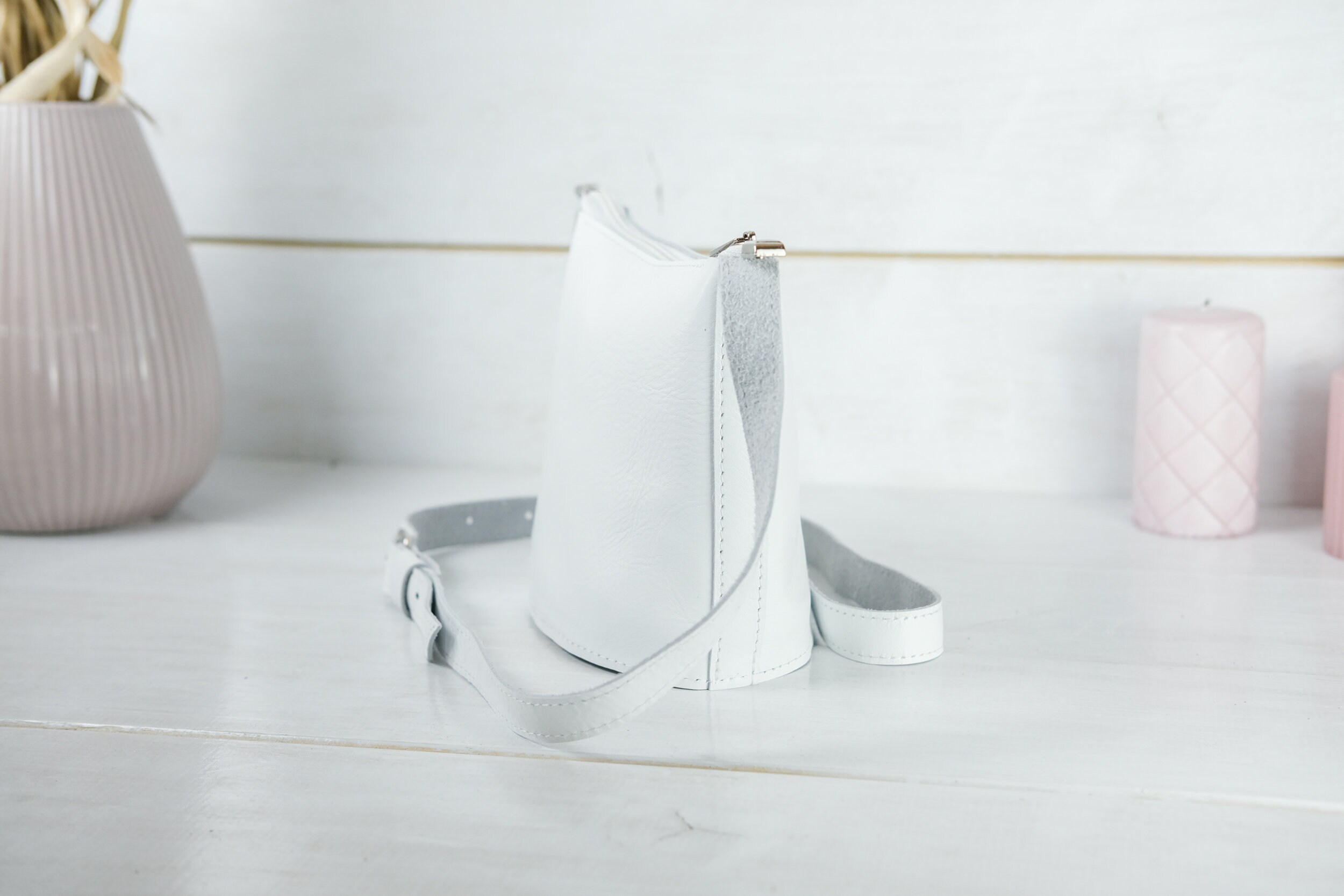 Soft Leather Mini Bag Pastel Leather Bucket Bag Small Bag - Etsy