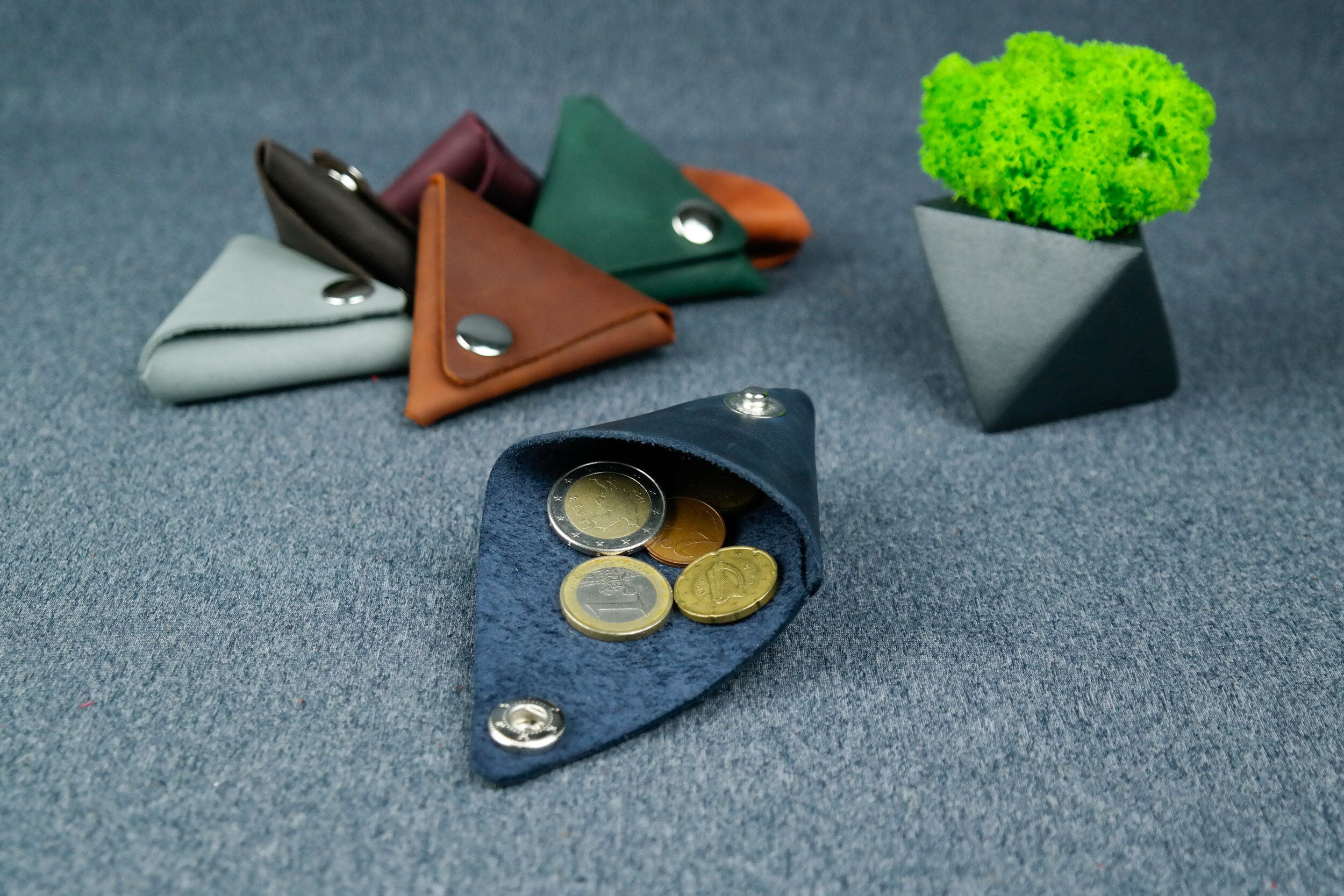 Leather Coin Case Leather Coin Bag Coin Pouch With a Snap | Etsy