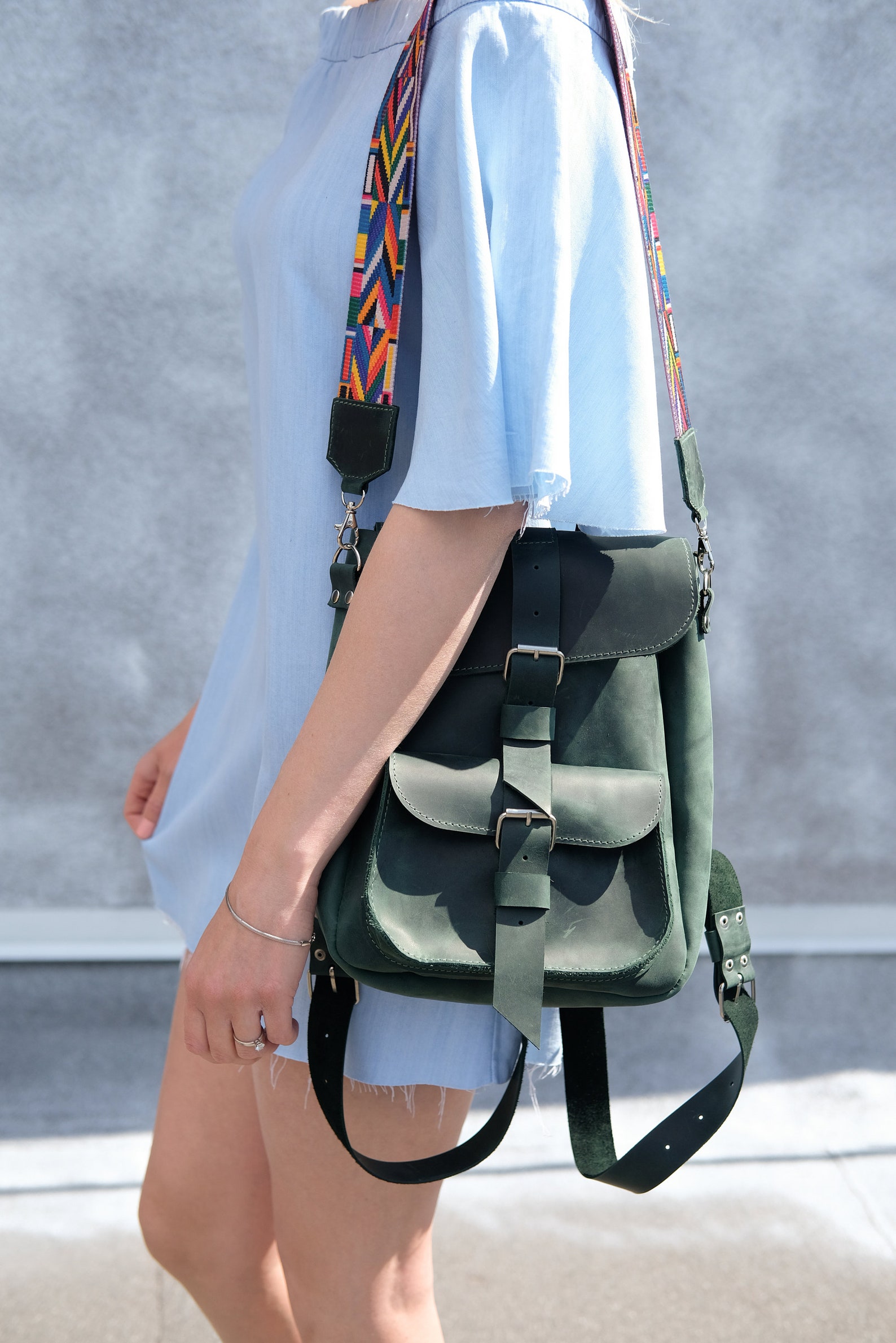 Medium leather backpack Leather Backpack Women Leather | Etsy