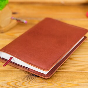 Pocket Notebook Journal Cover , Pen Holder Loop, Personalized Leather ...