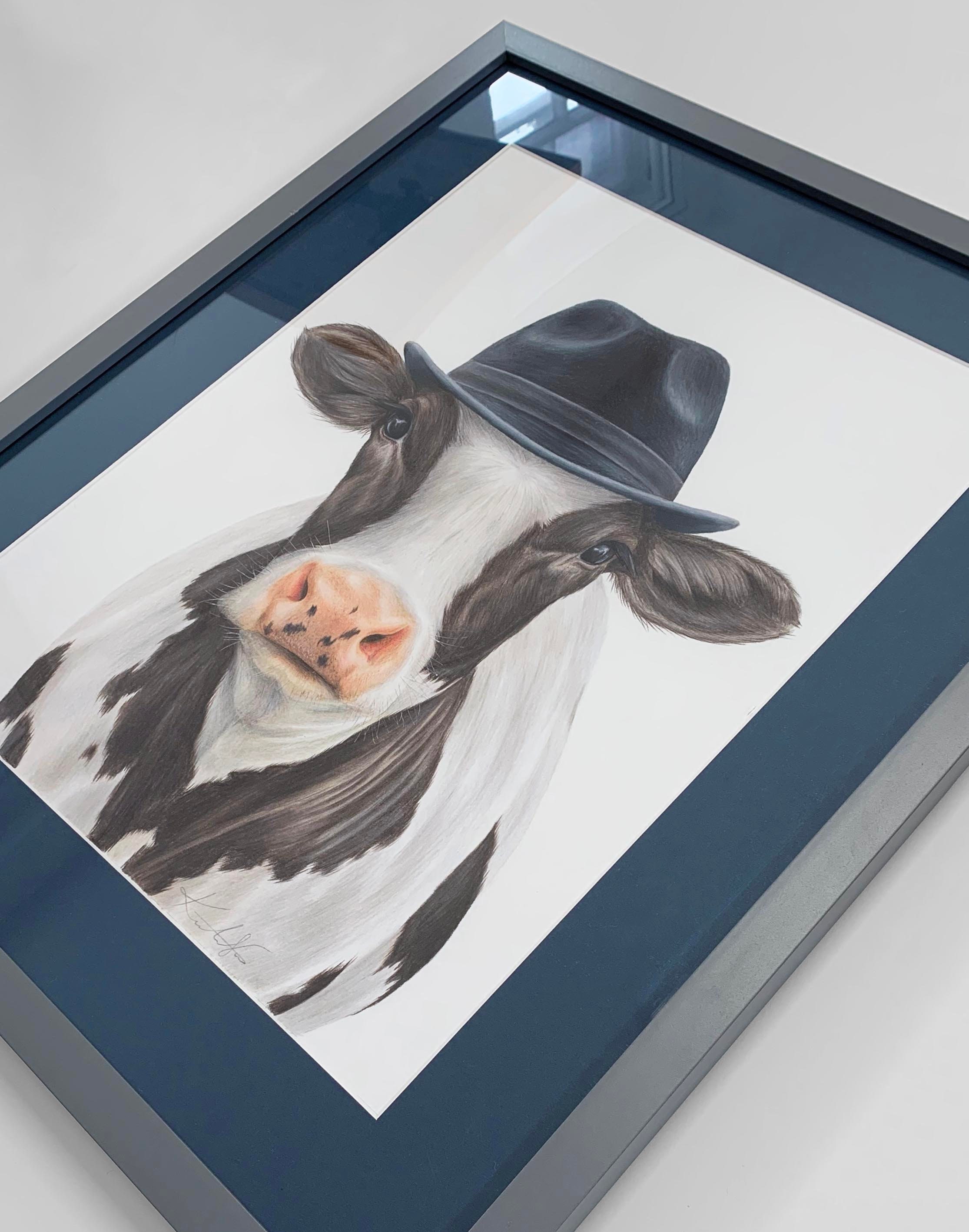 Original Animal Illustration, Realistic Pencil Art, Cow Art, Original ...