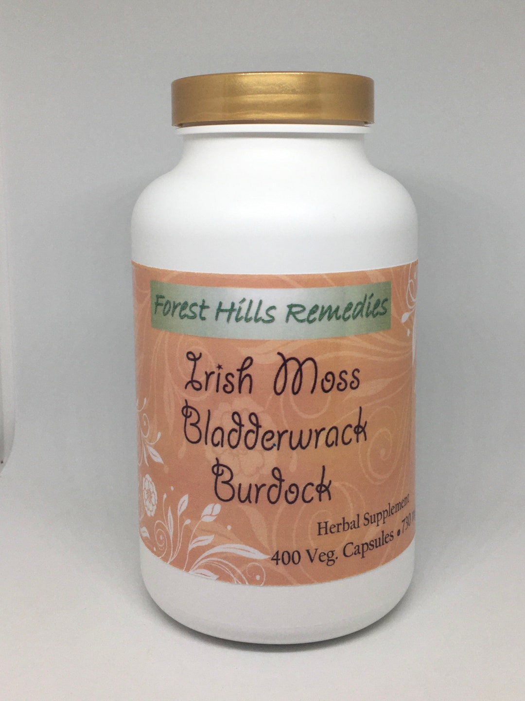 Bladderwrack, Irish Moss and Burdock Root Vegan Capsules, 100% Pure ...
