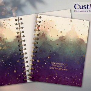 Star Notebook, Printed Planner, Spiral Custle Book, Art Hardcover ...