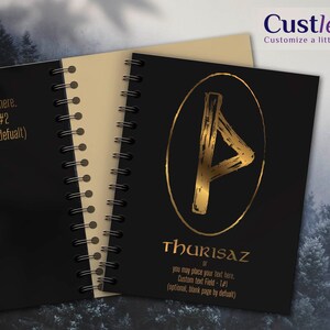 Runes Notebook Viking Alphabet Journal Black Scandinavian - Etsy