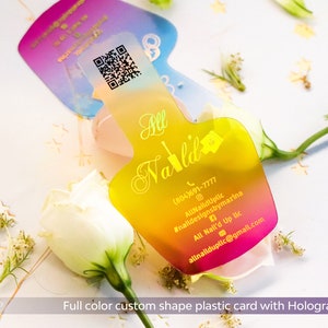 Diamond Shape Frosted Plastic Business Cards. Custom Bottle, Round ...