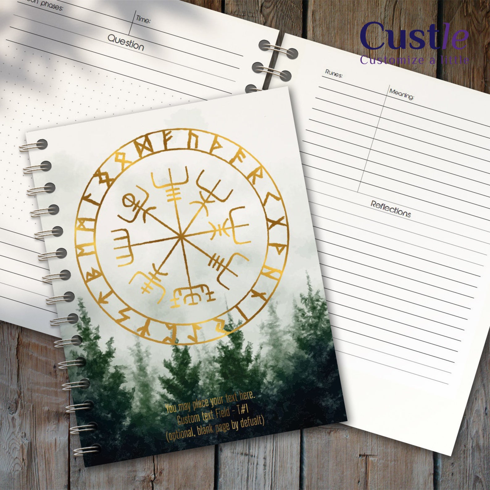 Notebook for Studying Runes Beautiful Viking Design Magic - Etsy