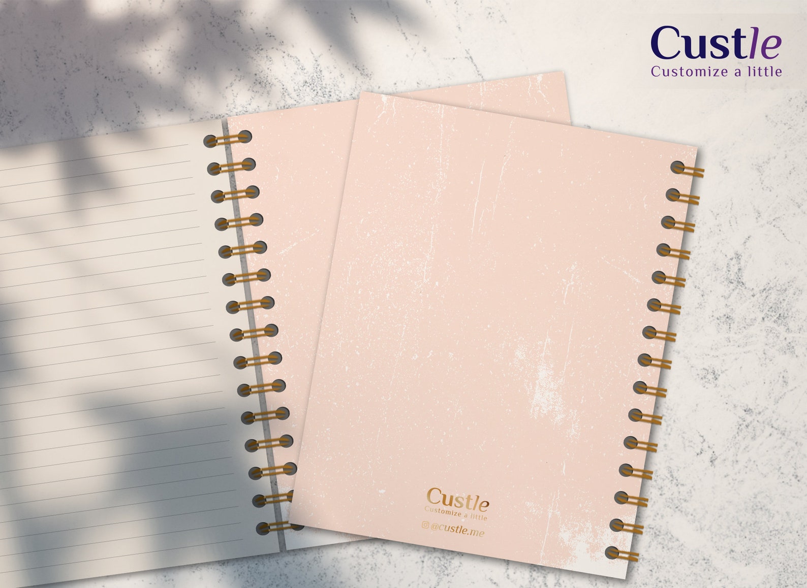 Personalized Spiral Notebook Monogram Real Gold Journal - Etsy