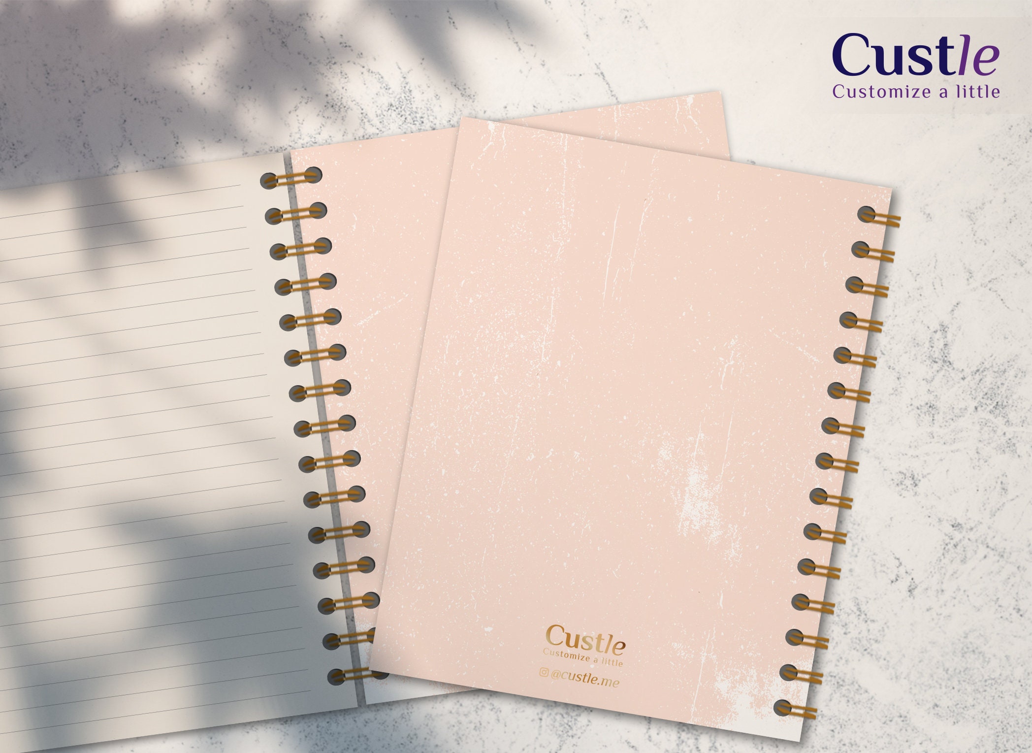 Personalized Spiral Notebook Monogram Real Gold Journal - Etsy