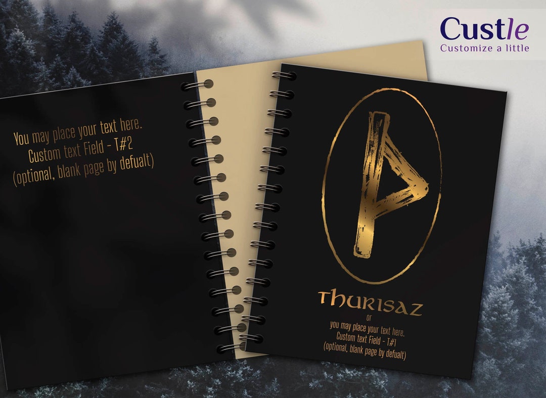 Runes Notebook Viking Alphabet Journal Black Scandinavian - Etsy
