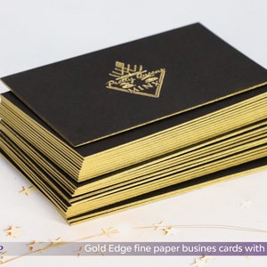 Gold Edge Business Cards. Thick High Quality Cardboard, Foil Stamping ...