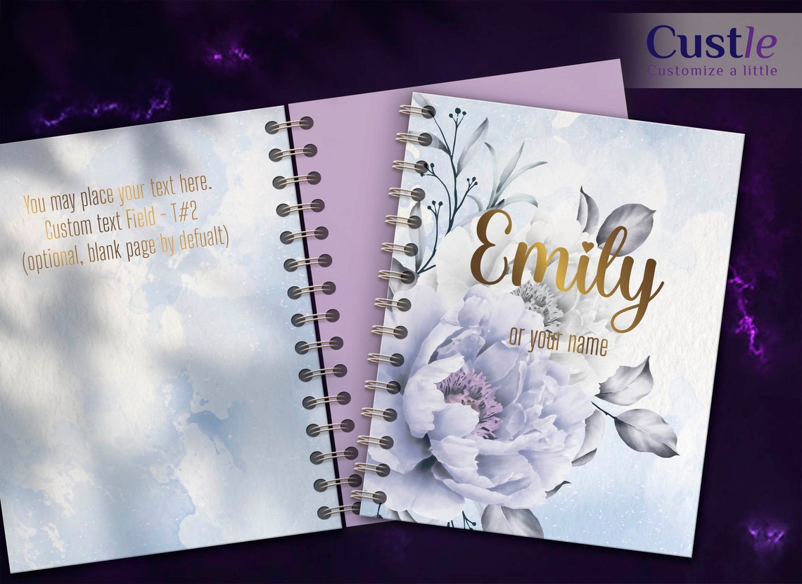 Journal with the name Notebook with womans name Laminated | Etsy