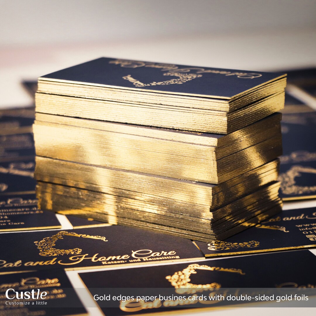 Colored Edge Business Cards. Thick High Quality Cardboard, Foil ...