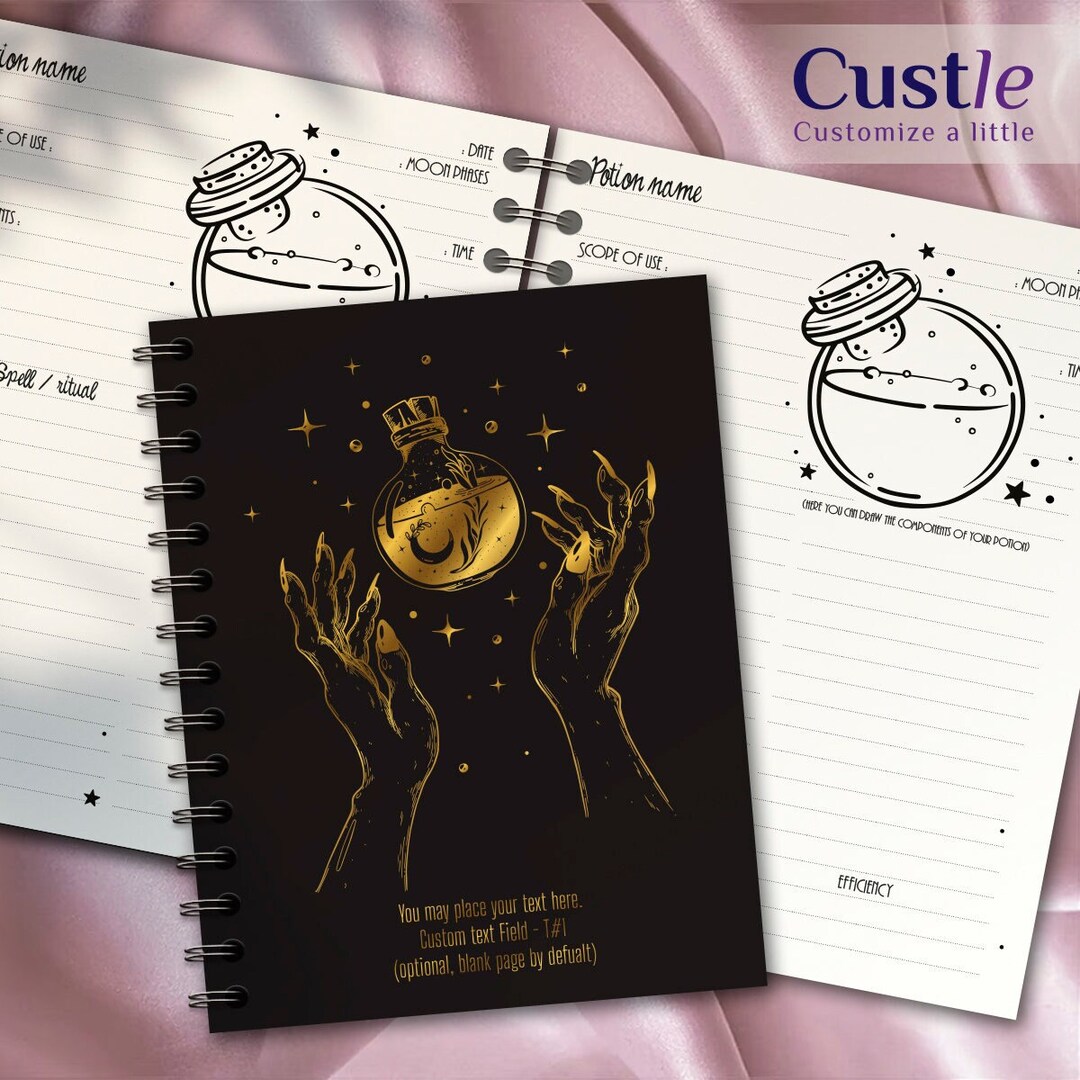 POTION Notebook. Magical Black Tabletop Planner for Spells and Rituals ...