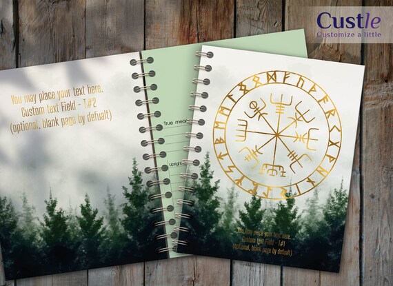 Notebook for Studying Runes Beautiful Viking Design Magic - Etsy