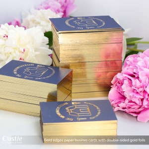 Colored Edge Business Cards. Thick High Quality Cardboard, Foil ...