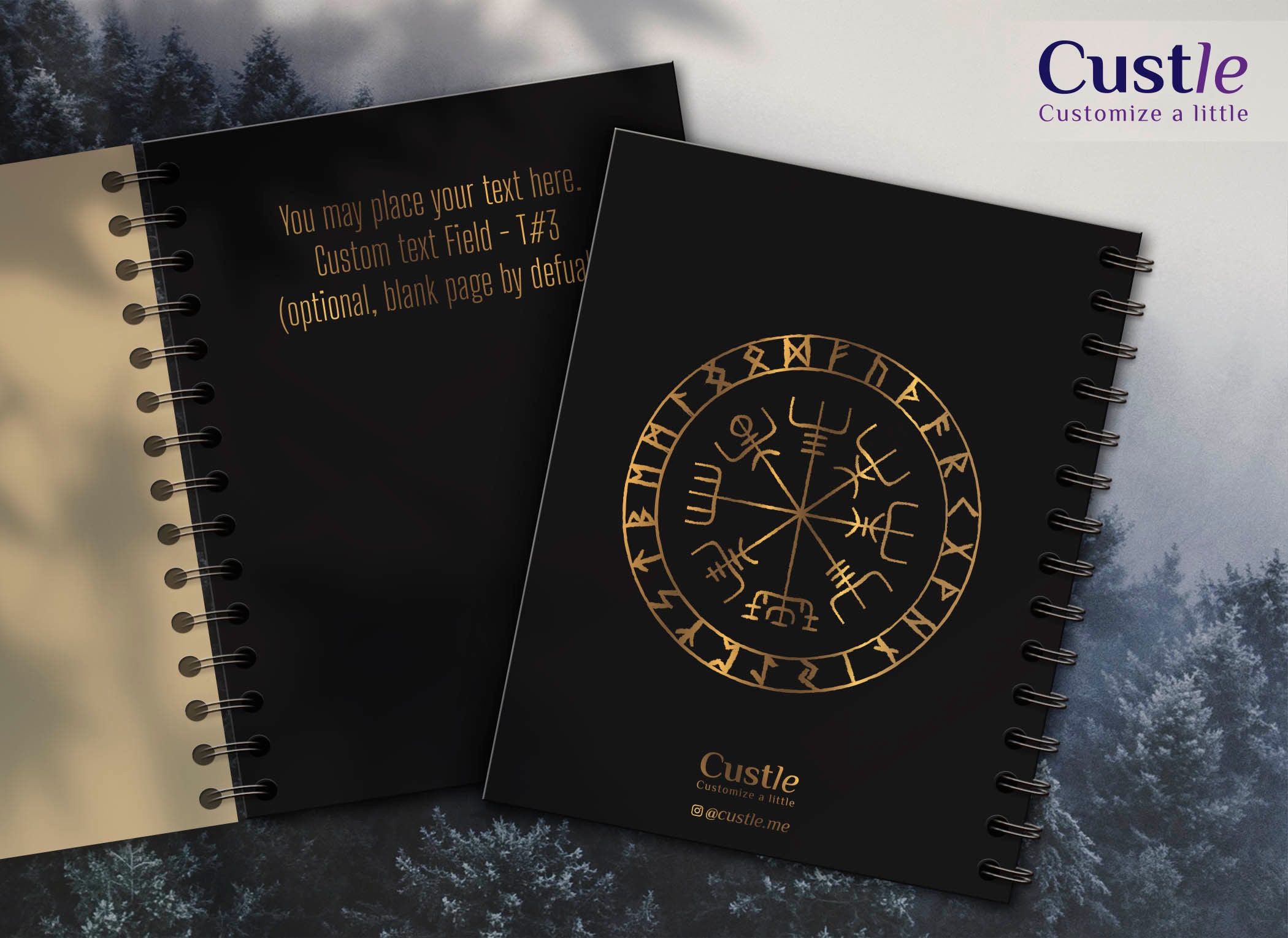 Runes Notebook Viking Alphabet Journal Black Bullet | Etsy