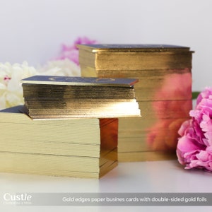 Colored Edge Business Cards. Thick High Quality Cardboard, Foil ...