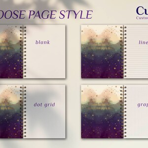 Star Notebook, Printed Planner, Spiral Custle Book, Art Hardcover ...