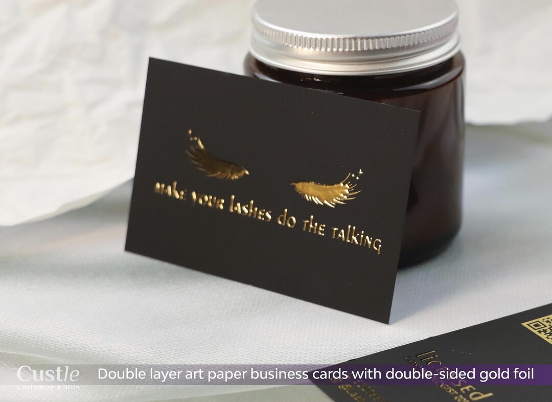 Colored Raised Foil Paper Business Cards, Luxury Embossed Calling Cards ...