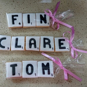 Letter Biscuits/name Biscuits/edible Scrabble/alphabet - Etsy UK
