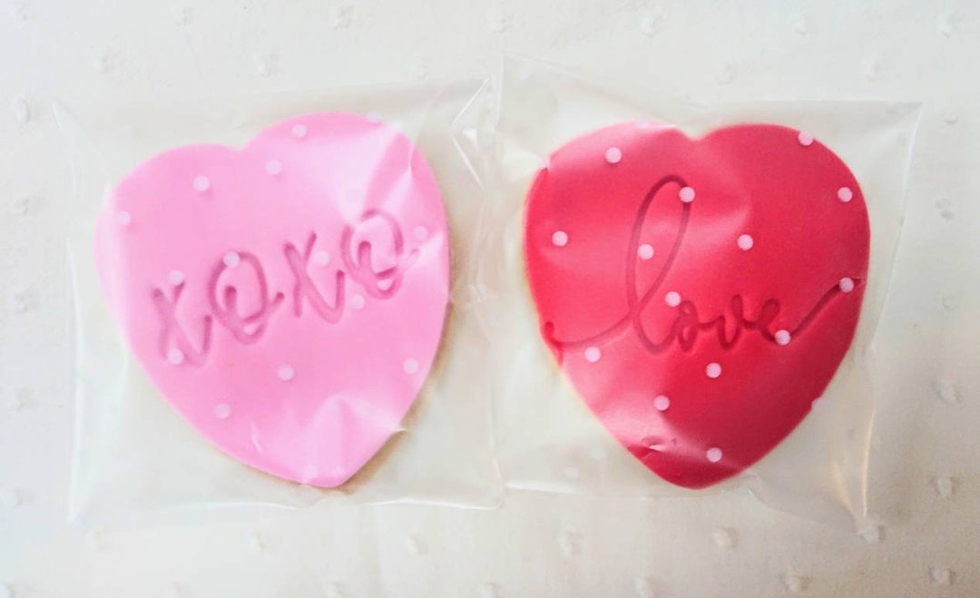Love Heart Biscuits/xoxo Biscuits/ Vanilla Butter Biscuits/ Letterbox ...