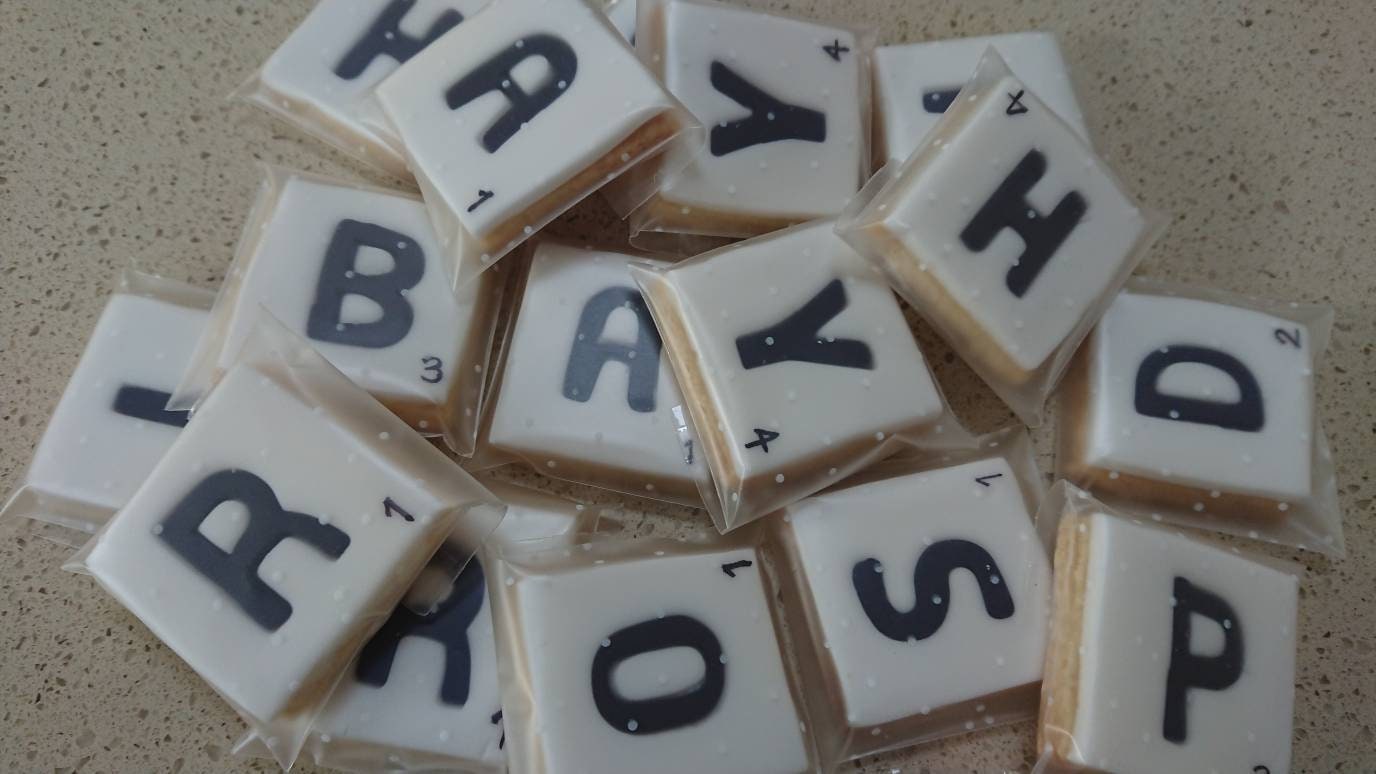 Letter Biscuits/name Biscuits/edible Scrabble/alphabet - Etsy UK