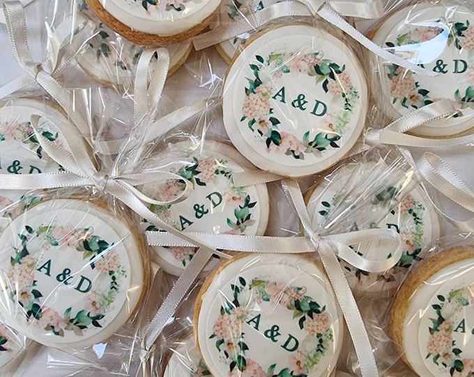Wedding Favours/personalised Biscuits/iced Biscuits/biscuit Favours ...