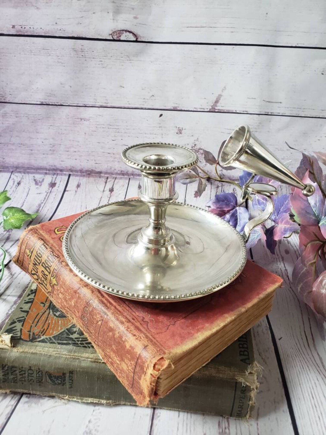 Victorian Style , Vintage Harrods Silver Plated Chamberstick - Etsy