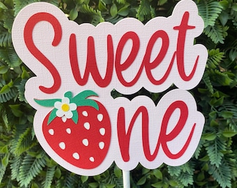 Strawberry Sweet One Cake Topper Strawberry Cake Topper Berry First ...