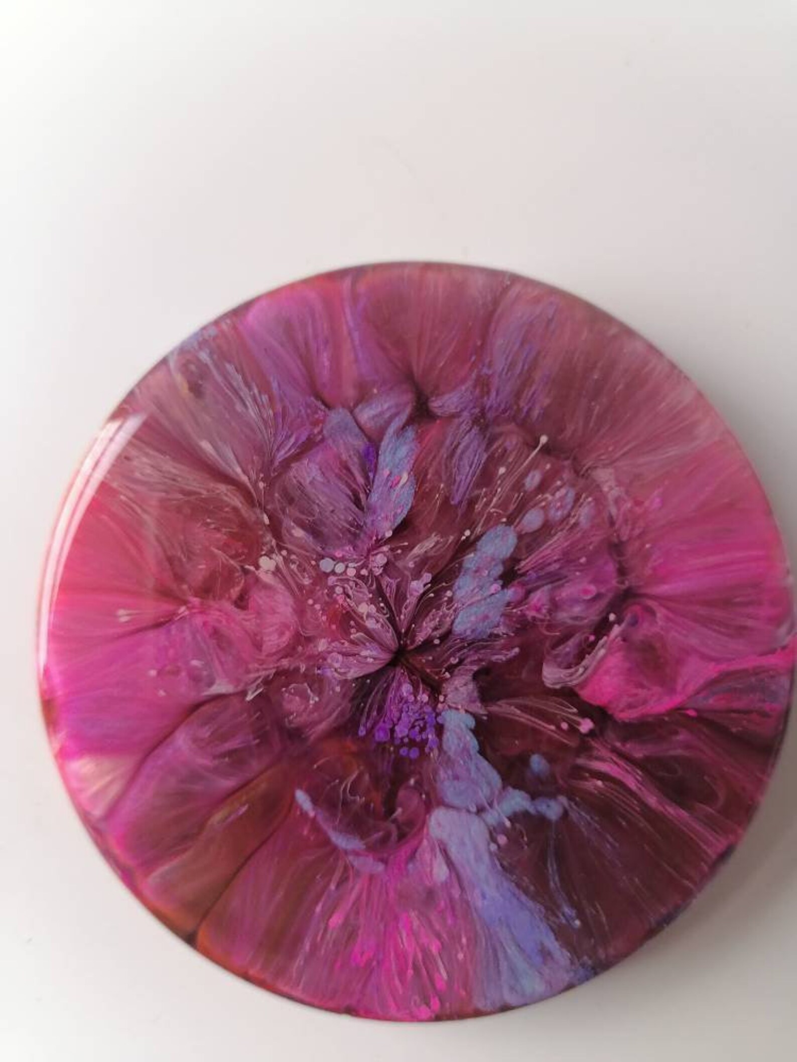 Resin Petri Dish Coaster: Purple Pink Alcohol Ink Art - Etsy UK