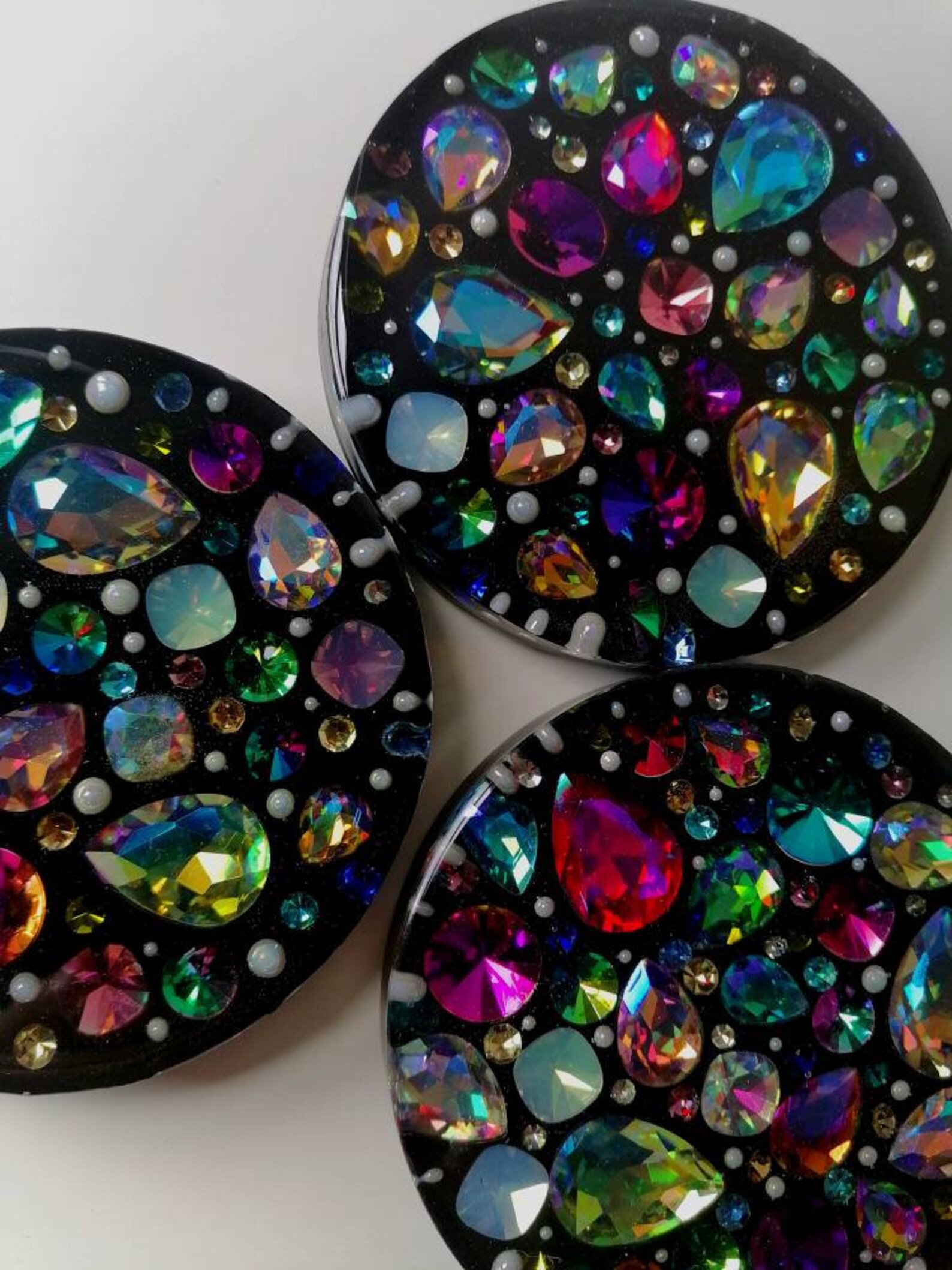 Rhinestone Resin Coaster Bling Home Decor Custom Birthday | Etsy