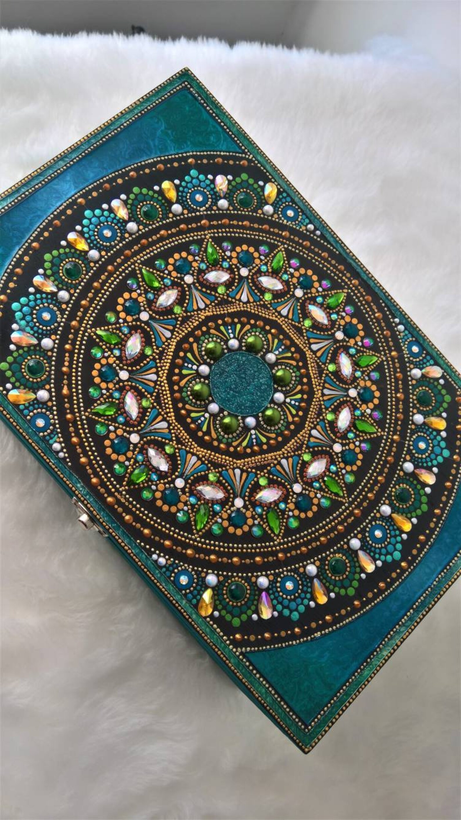Custom Dot Mandala Wooden Box: Bling Jewelry Storage - Etsy