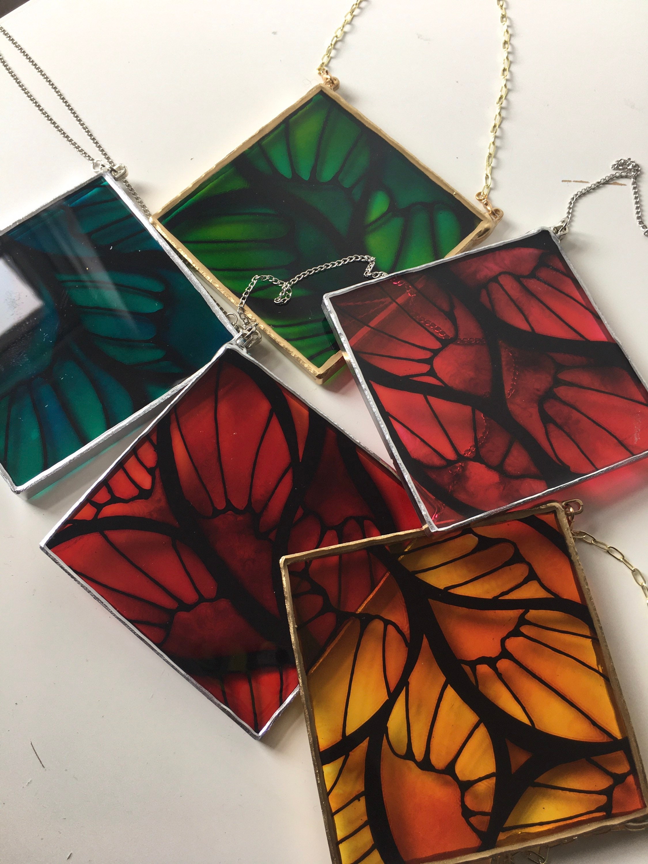 Faux Stained Glass Resin Art Butterfly Stained Glass - Etsy